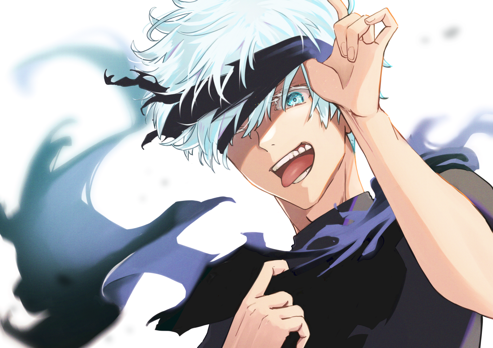 Satoru Gojo White Hair Jujutsu Kaisen Hd Wallpaper By