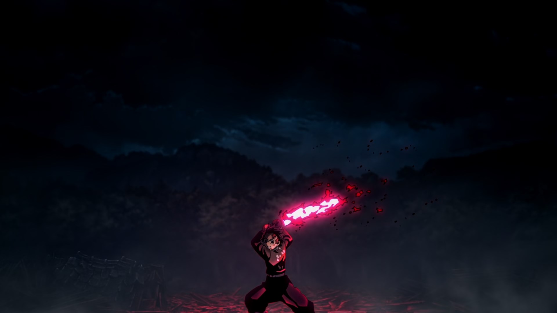 Demon Slayer: Kimetsu no Yaiba HD Anime Wallpaper – Fiery Night Battle ...