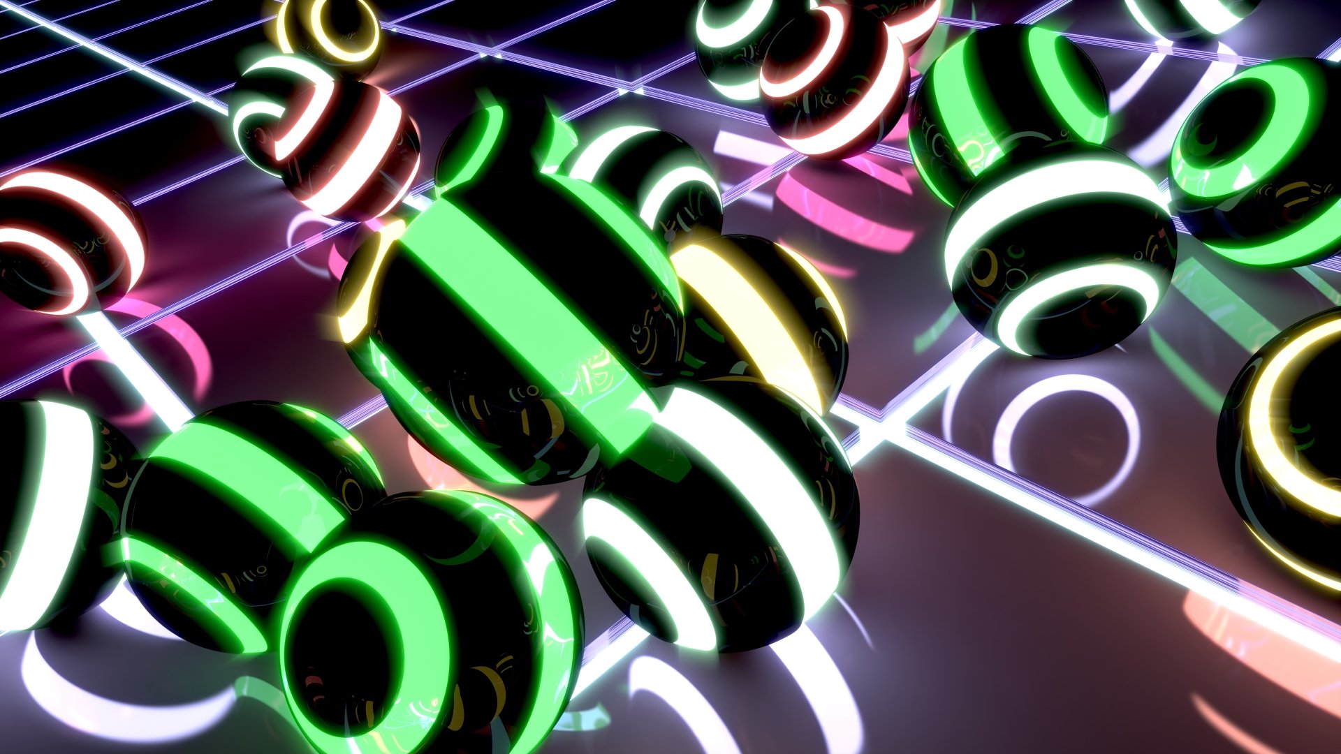 Neon Balls - Blender Cycles by Dr-Pen