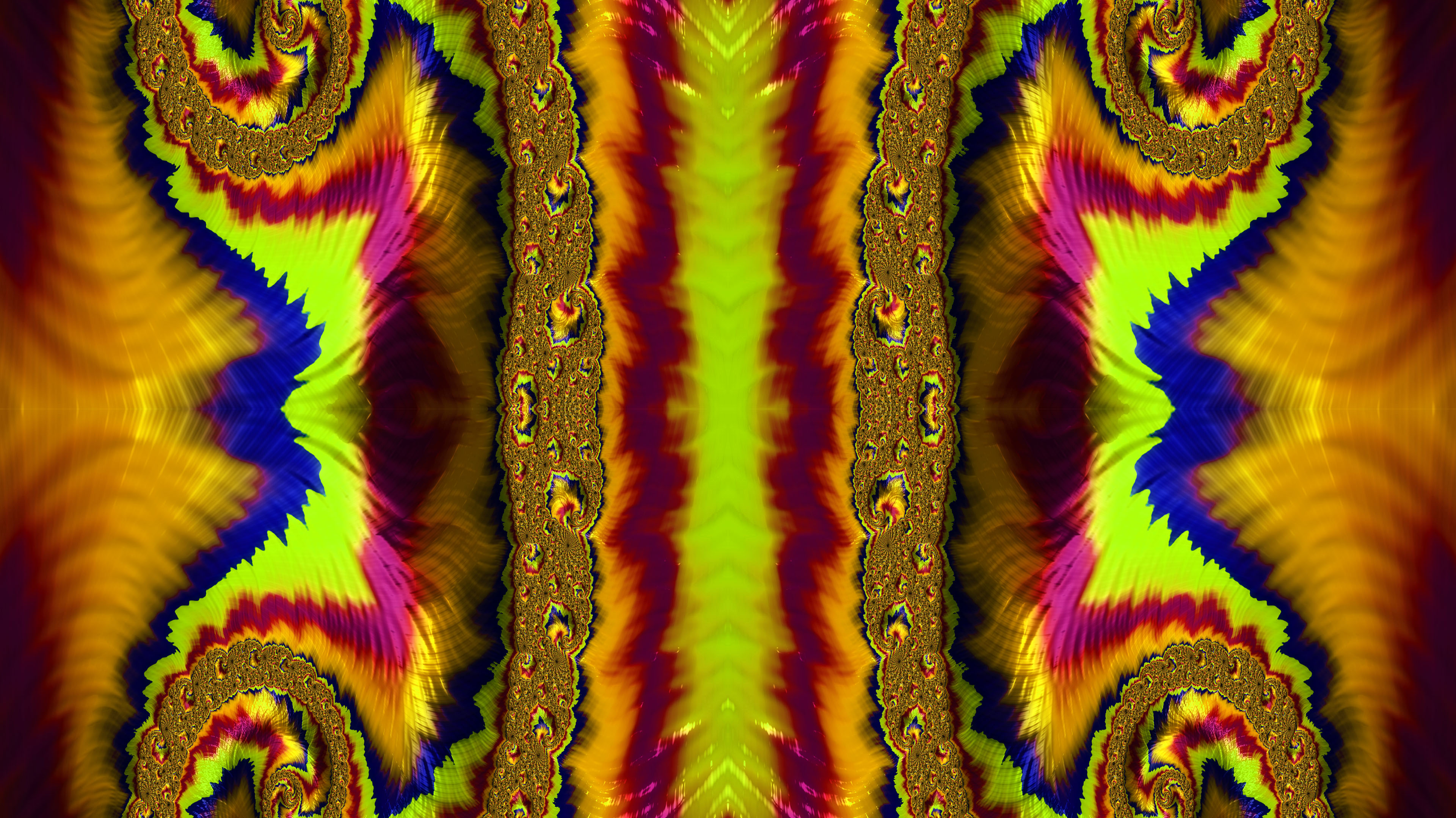 Trippy Fractal Art 4K desktop Wallpaper by Dr-Pen