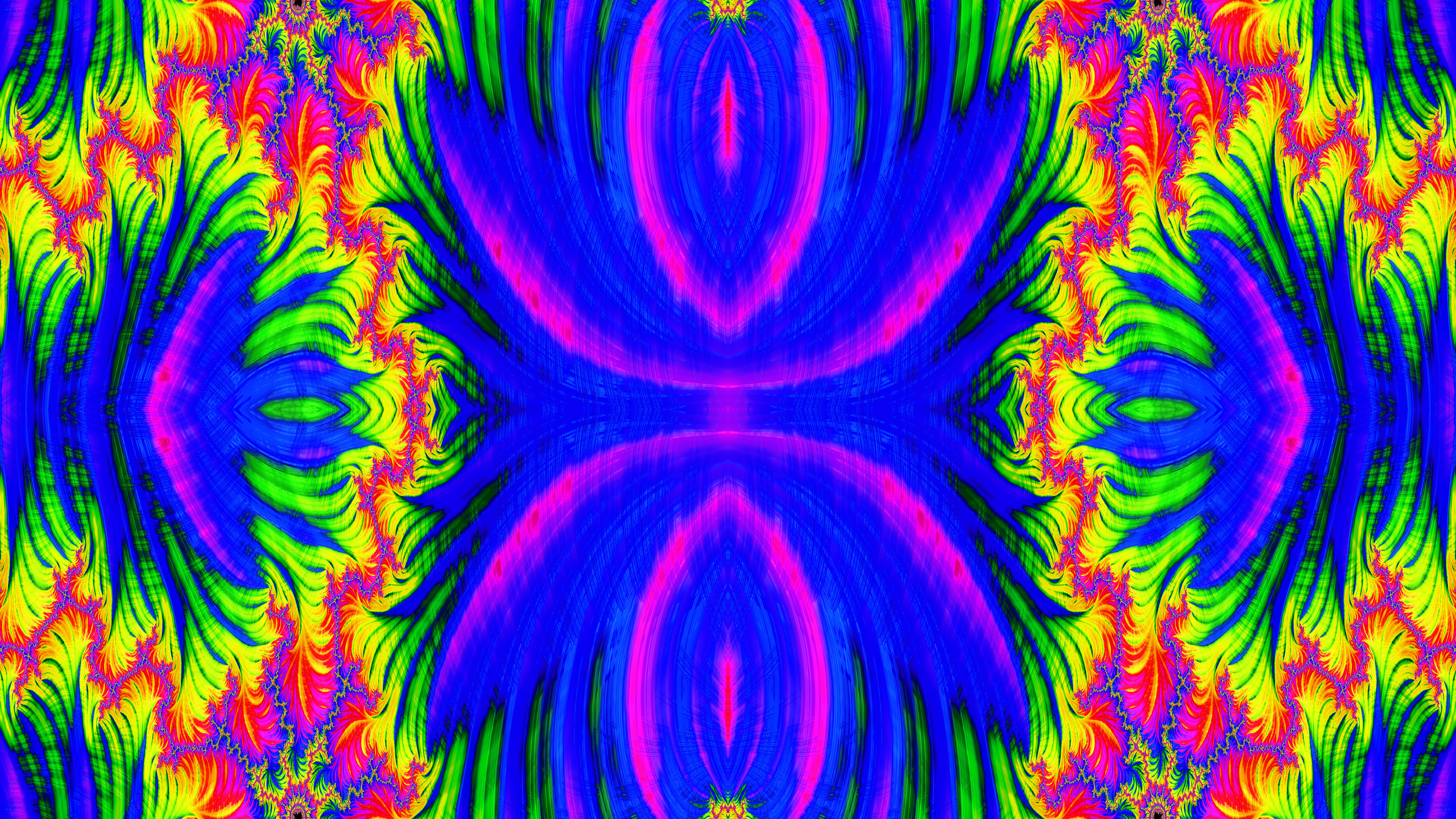 Trippy Fractal Art 4K desktop Wallpaper by Dr-Pen