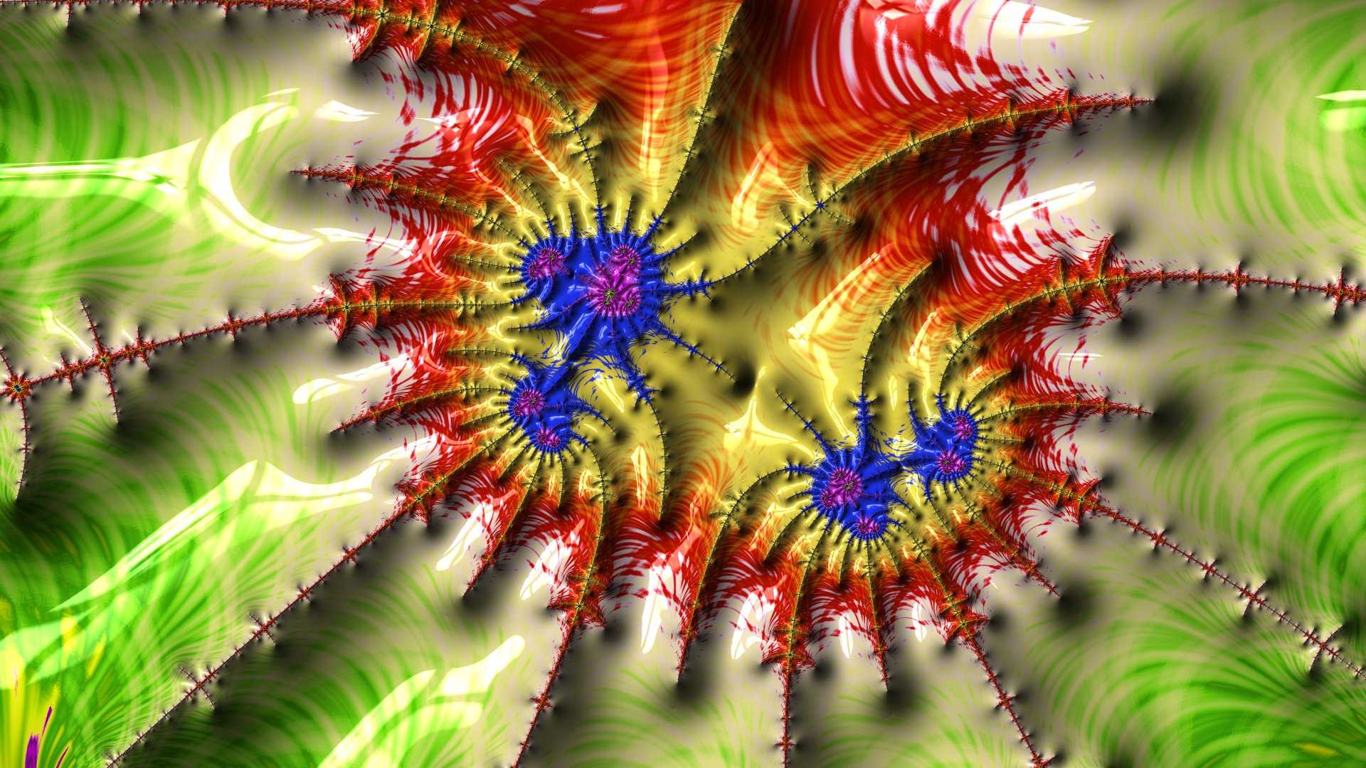 8k Trippy Psychedelic Fractal Wallpaper by Dr-Pen