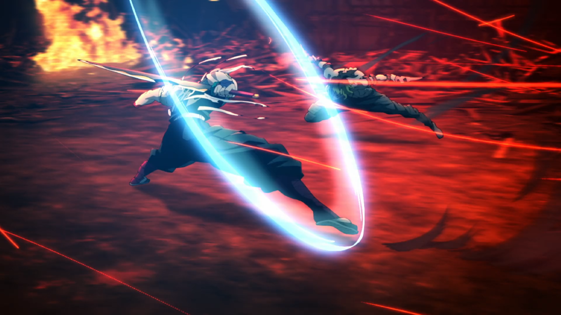 Demon Slayer: Kimetsu no Yaiba — Tengen Uzui vs Gyutaro (HD Wallpaper)
