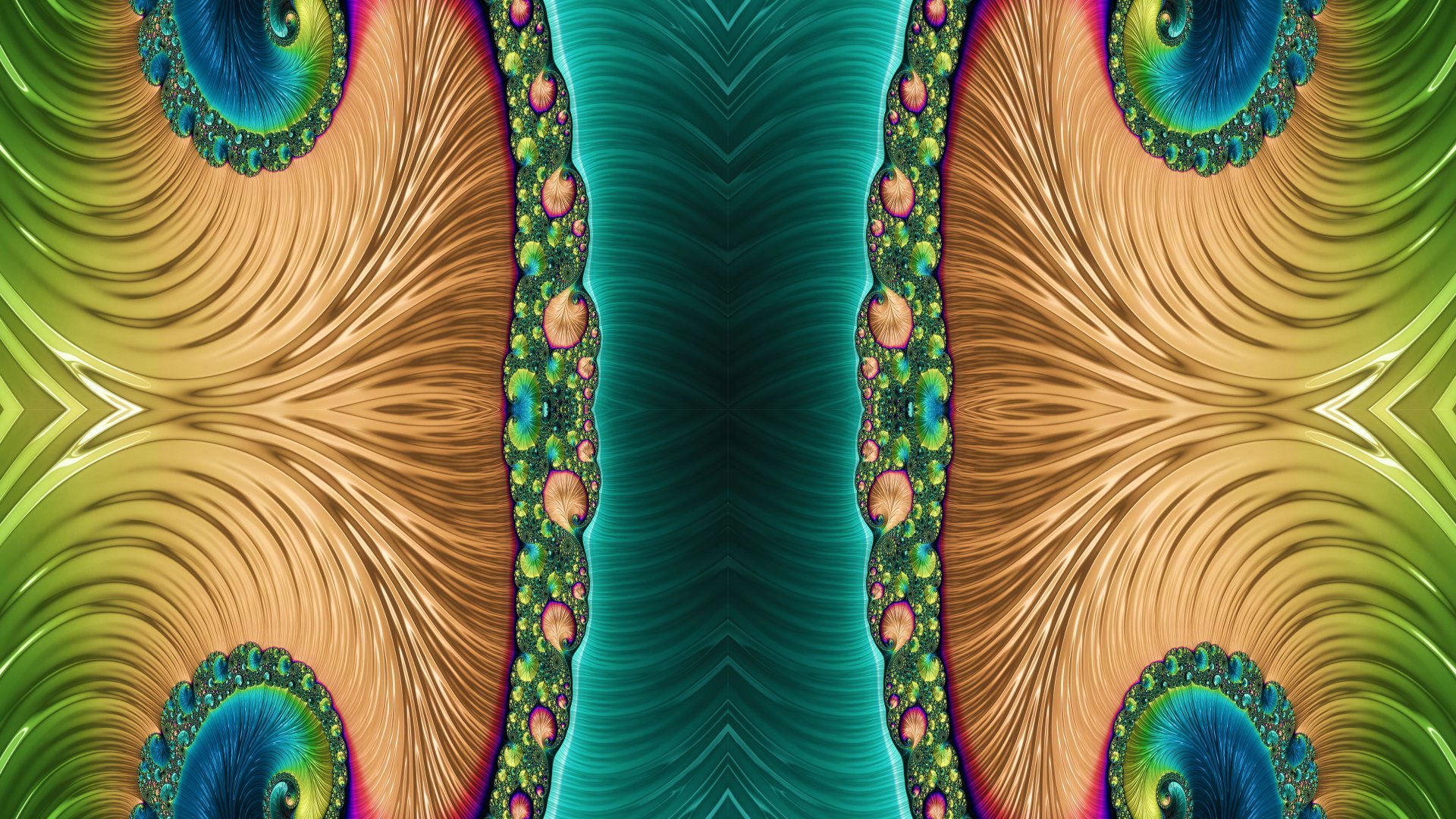 Trippy Psychedelic Fractal Wallpaper by Dr-Pen