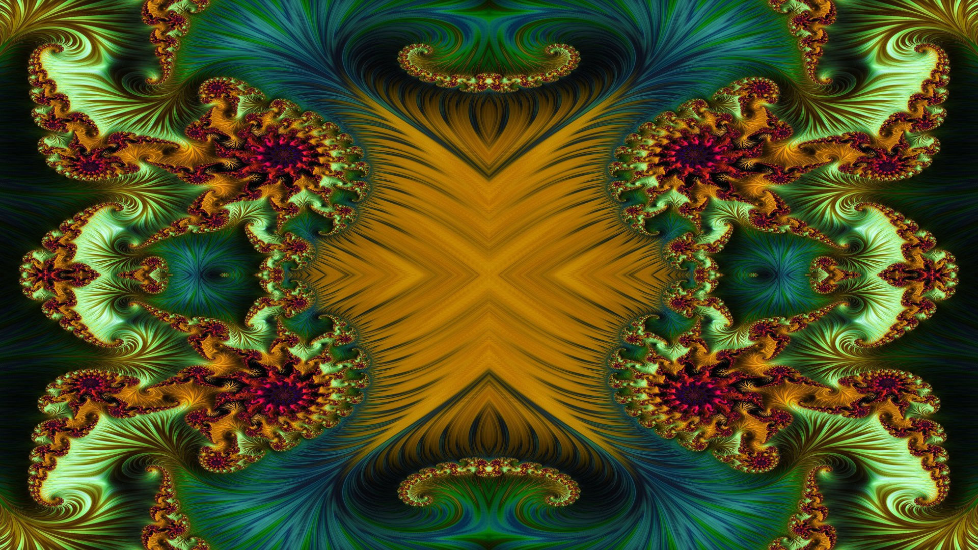 Trippy Fractal Art 4K desktop Wallpaper by Dr-Pen