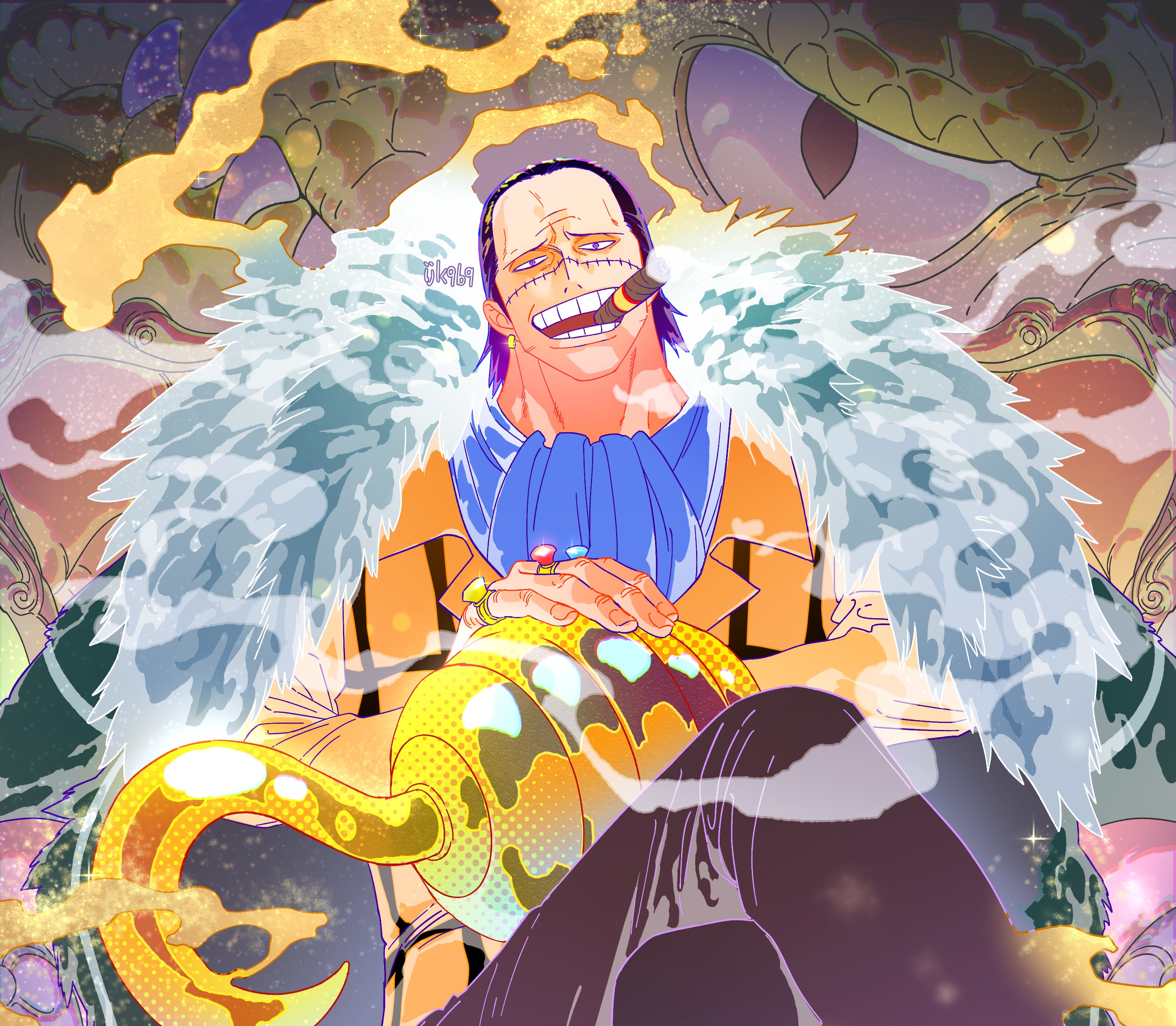 Crocodile One Piece HD Anime Wallpaper – Legendary Sandstorm Boss by 華屋