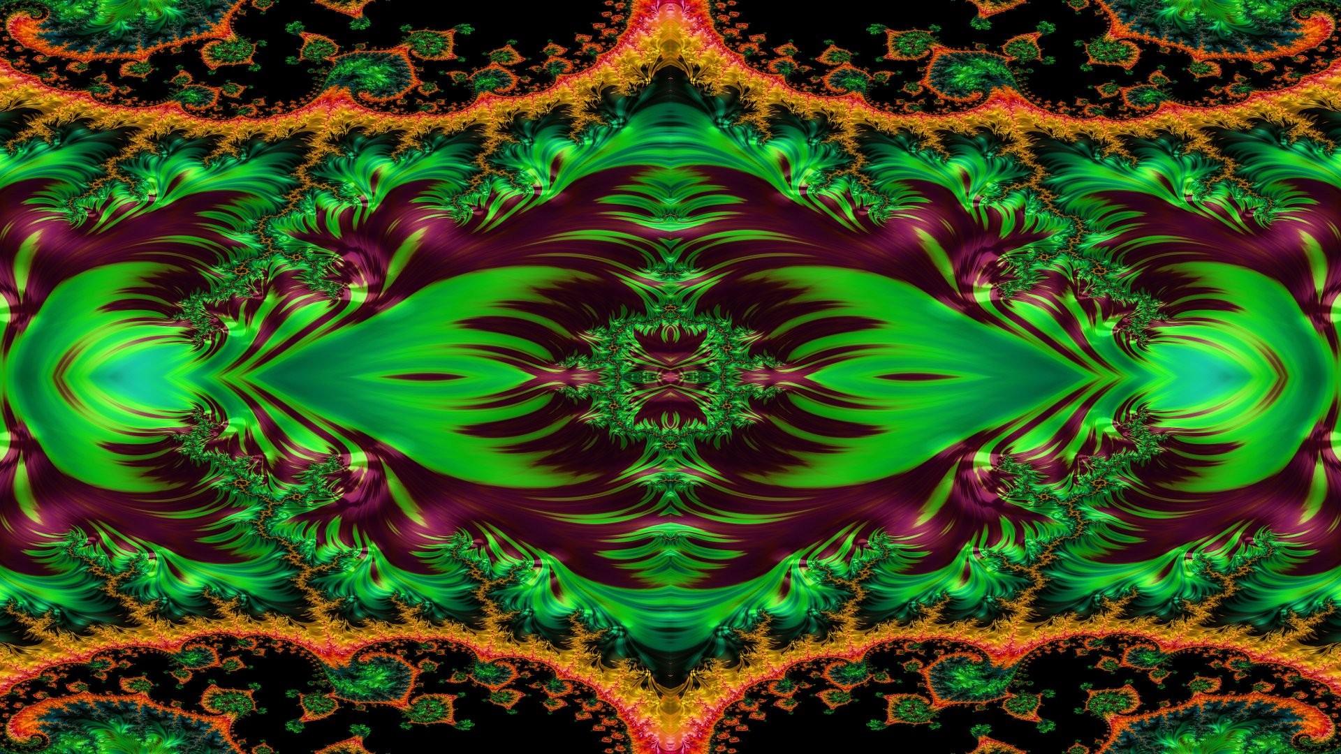 Trippy Psychedelic Fractal 4k Desktop Wallpaper by Dr-Pen