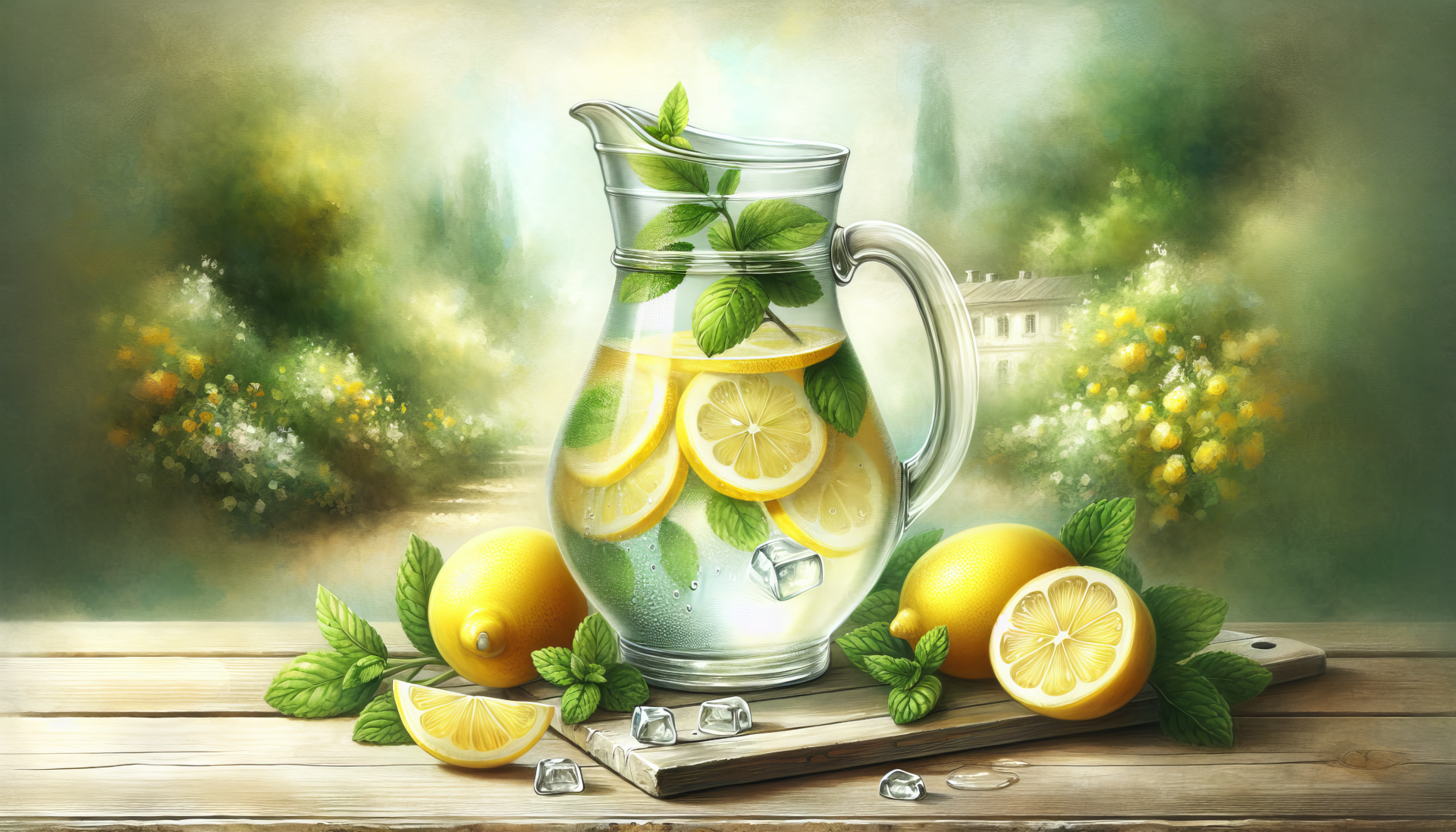 Refreshing Lemonade Pitcher HD Wallpaper by QuantumCurator