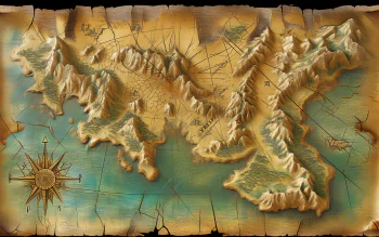 Old Treasure Map Wallpaper