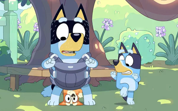 Bluey Animated Series HD Desktop Wallpaper