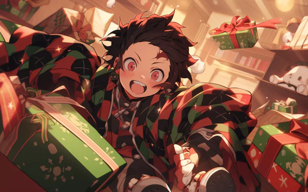 Holiday Spirit with Nezuko Kamado - Demon Slayer Christmas Wallpaper by ...