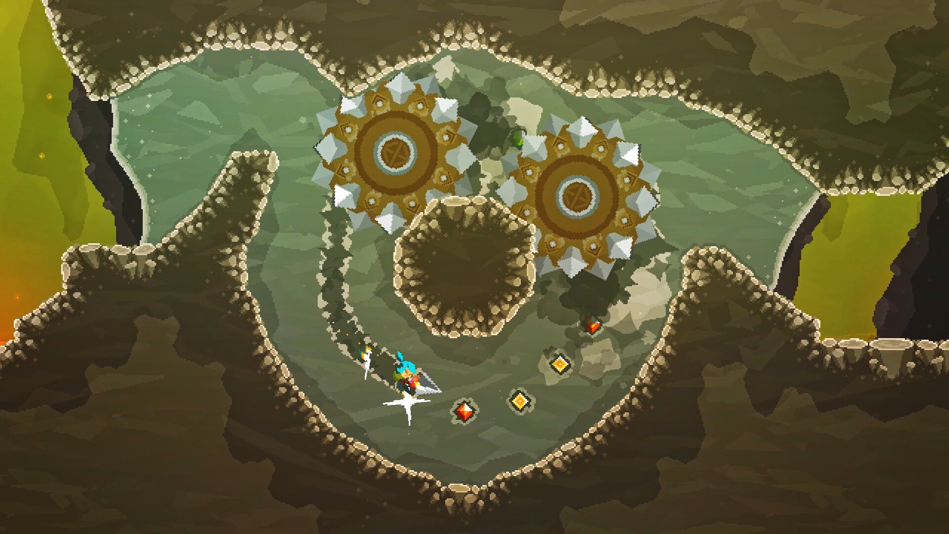 Pepper Grinder Game HD Wallpaper | Intriguing Cogwheel Cave Adventure