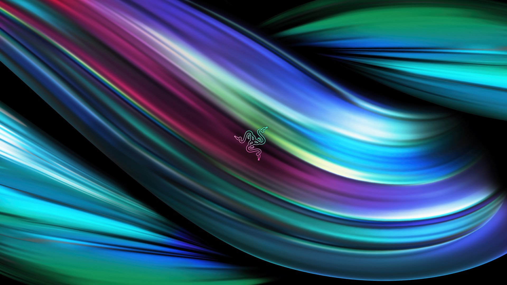 Razer-Inspired Abstract Tech Swirl HD Wallpaper