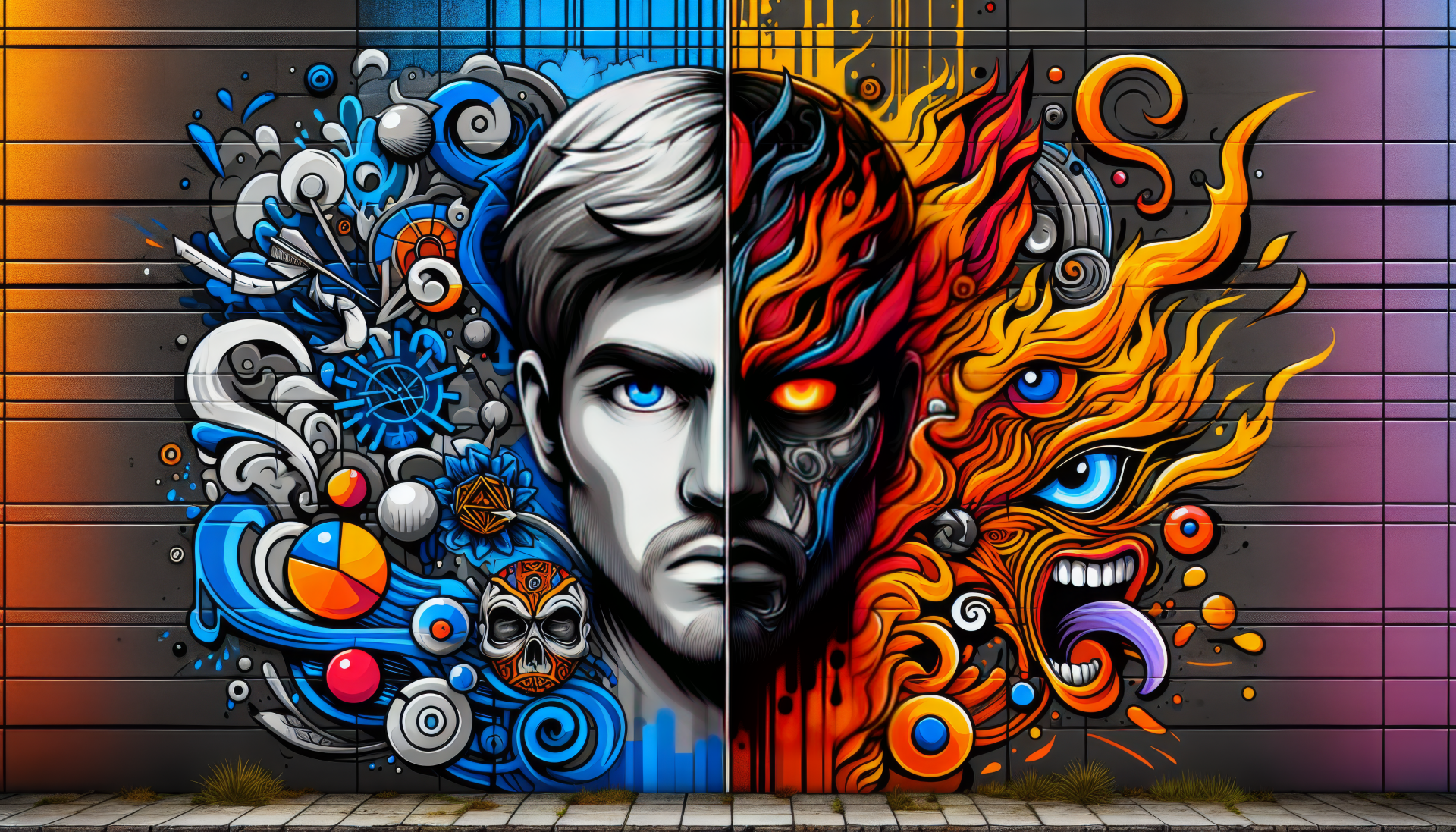 Split Personality Art HD Wallpaper by QuantumCurator