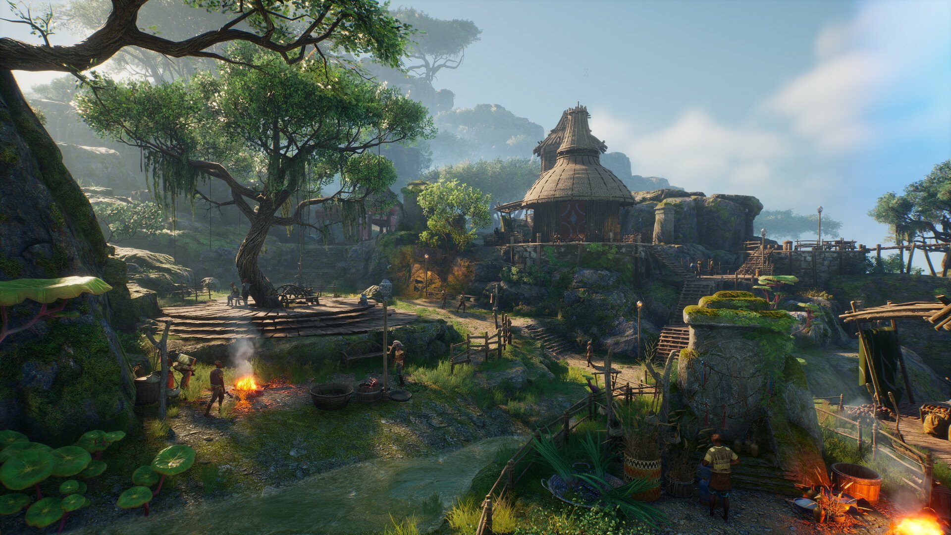Outcast 2: A New Beginning HD Wallpaper – Lush Game World Village Scene