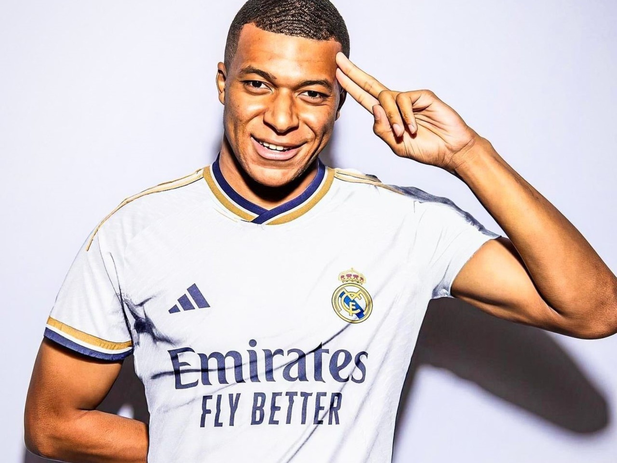 HD Wallpaper Soccer Star Kylian Mbapp In Real Madrid C F Jersey HD Wallpaper Soccer Star Kylian Mbapp In Real Madrid C F Jersey