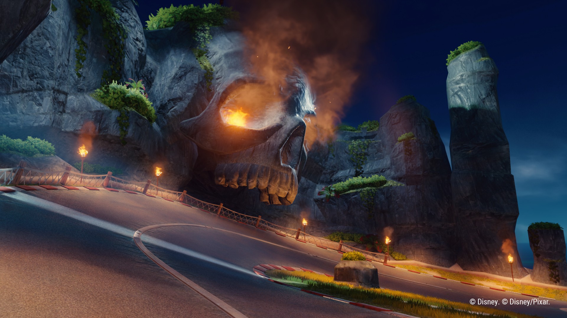 Disney Speedstorm HD Wallpaper: Skull Mountain Track