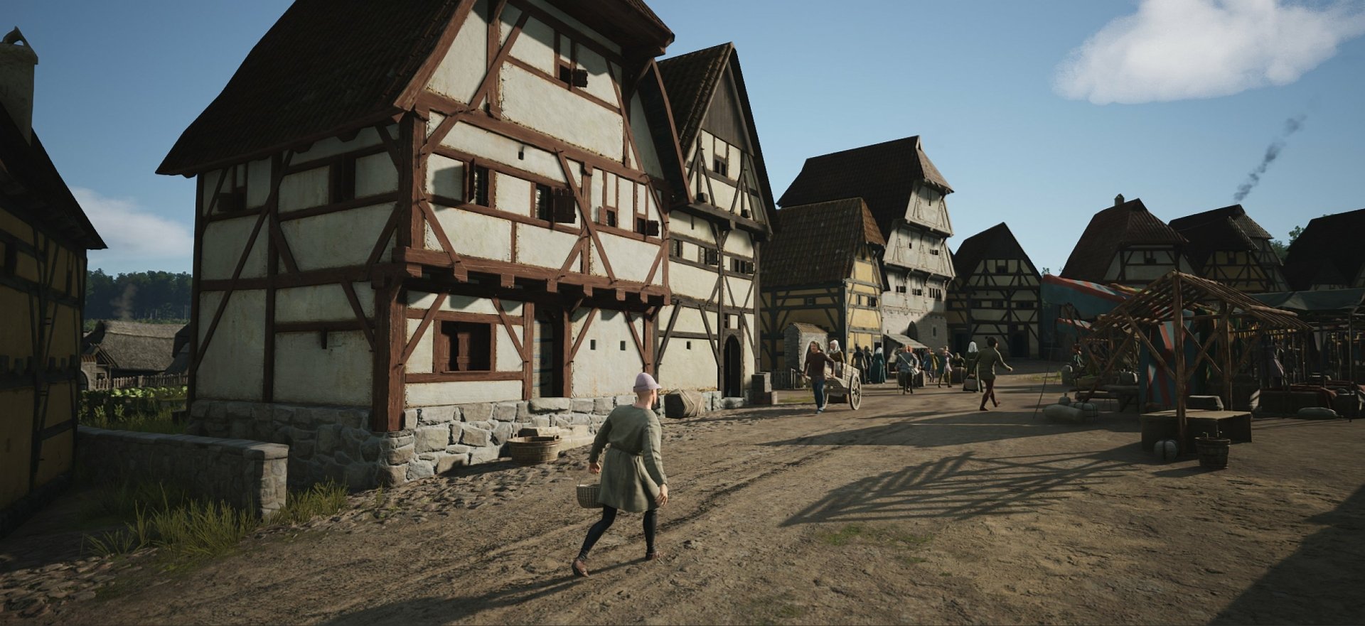 Manor Lords Village Life HD Wallpaper