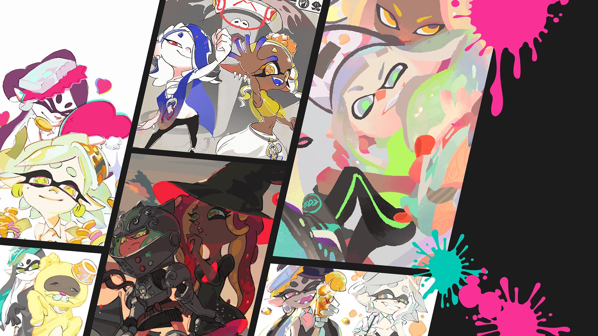 Splatoon HD Wallpaper: Vibrant Ink Battles and Dynamic Squid Action
