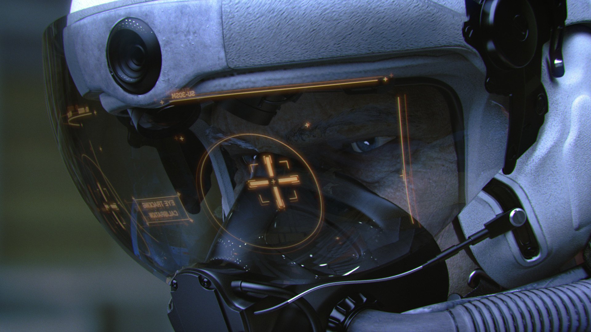 Ace Combat 7 HD Wallpaper: Pilot with HUD