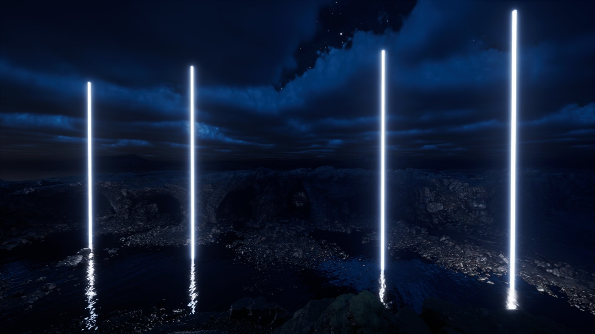 Download Virtual Reality Light Reflection Water Coast HD Wallpaper by GMUNK