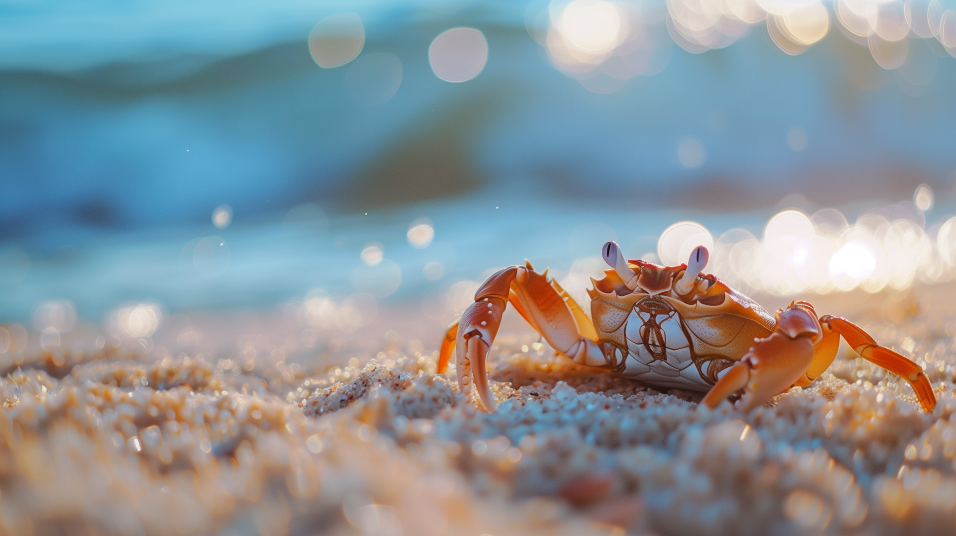Crab on the Beach - HD Wallpaper by robokoboto | 2912x1632 | Wallpaper ...