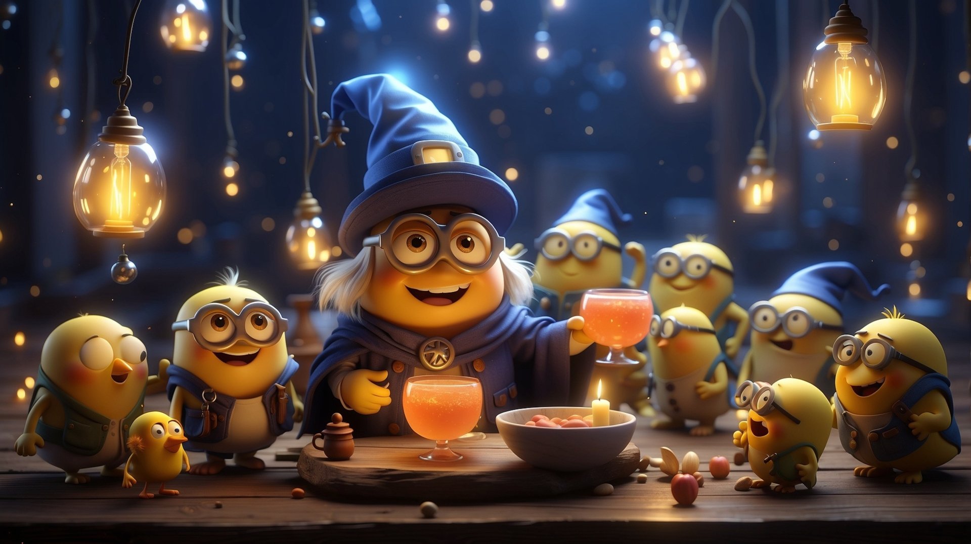 minion at party by INFER