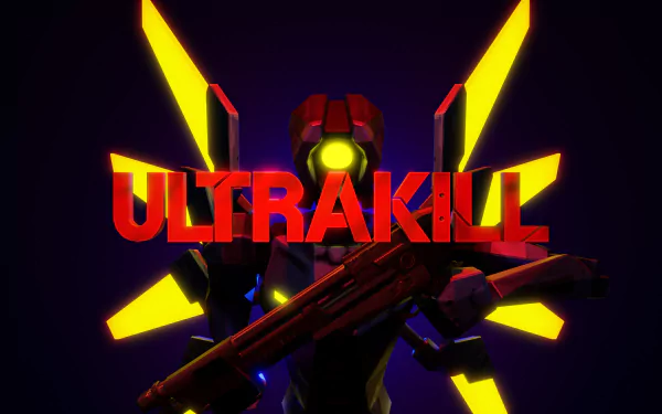 ULTRAKILL Game HD Wallpaper - Cybernetic Arm and Gun Action