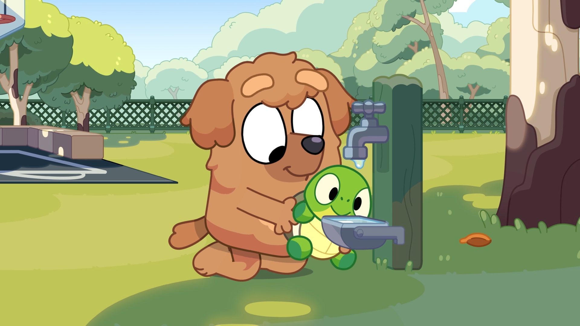 Bluey HD Wallpaper: Fun in the Garden