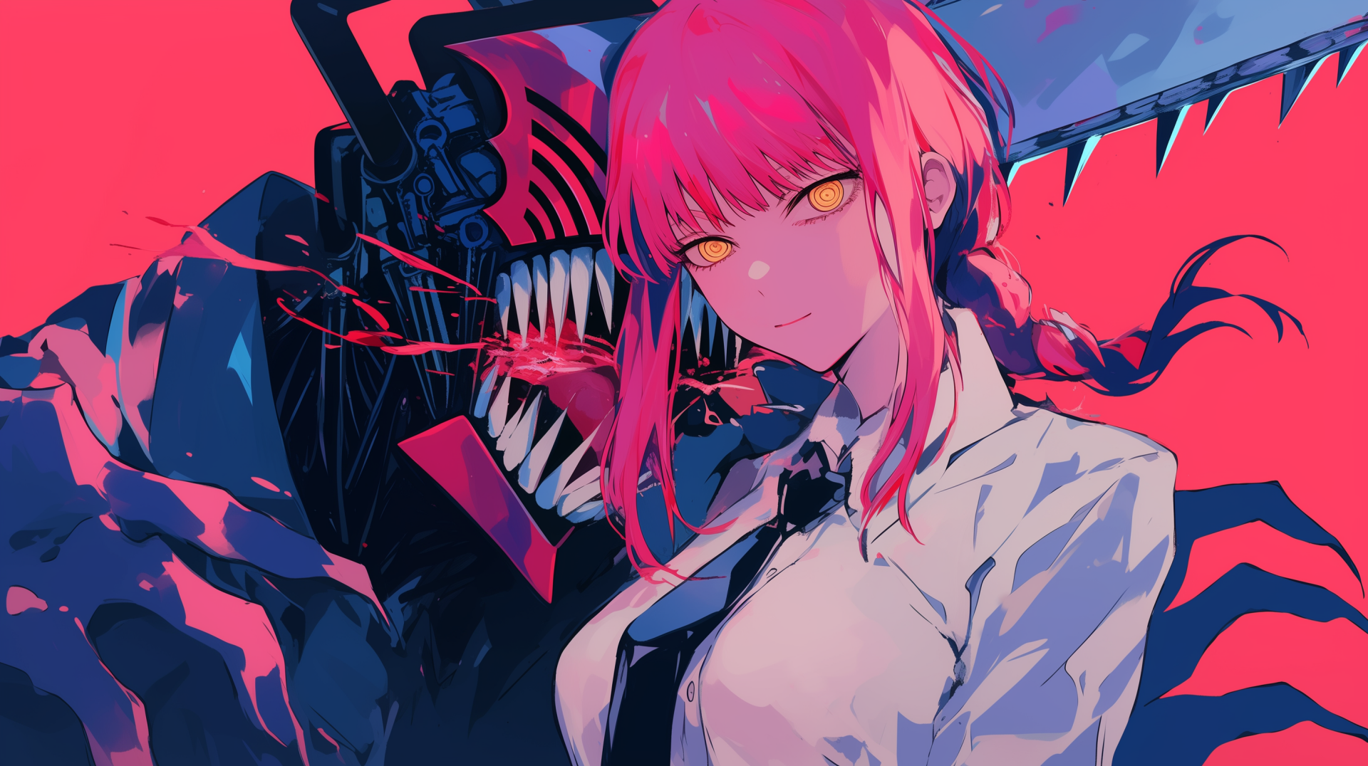 HD Wallpaper of Makima & Denji from Chainsaw Man by patrika