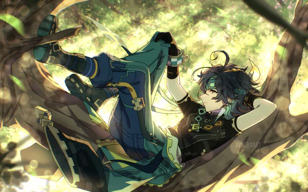 Kinich of Genshin Impact – 4K Ultra HD Video Game Boy Wallpaper by アナ