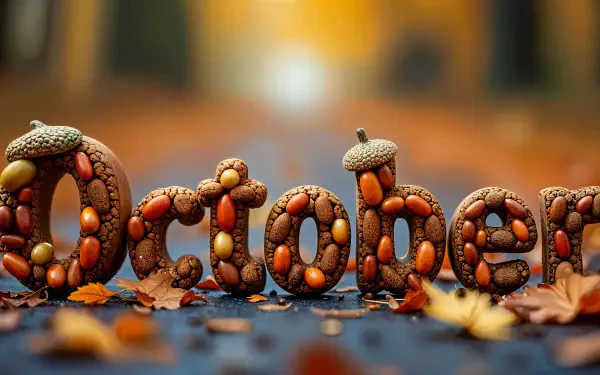 Hello October: A Stunning 4K Ultra HD Wallpaper by CelestialCanvas