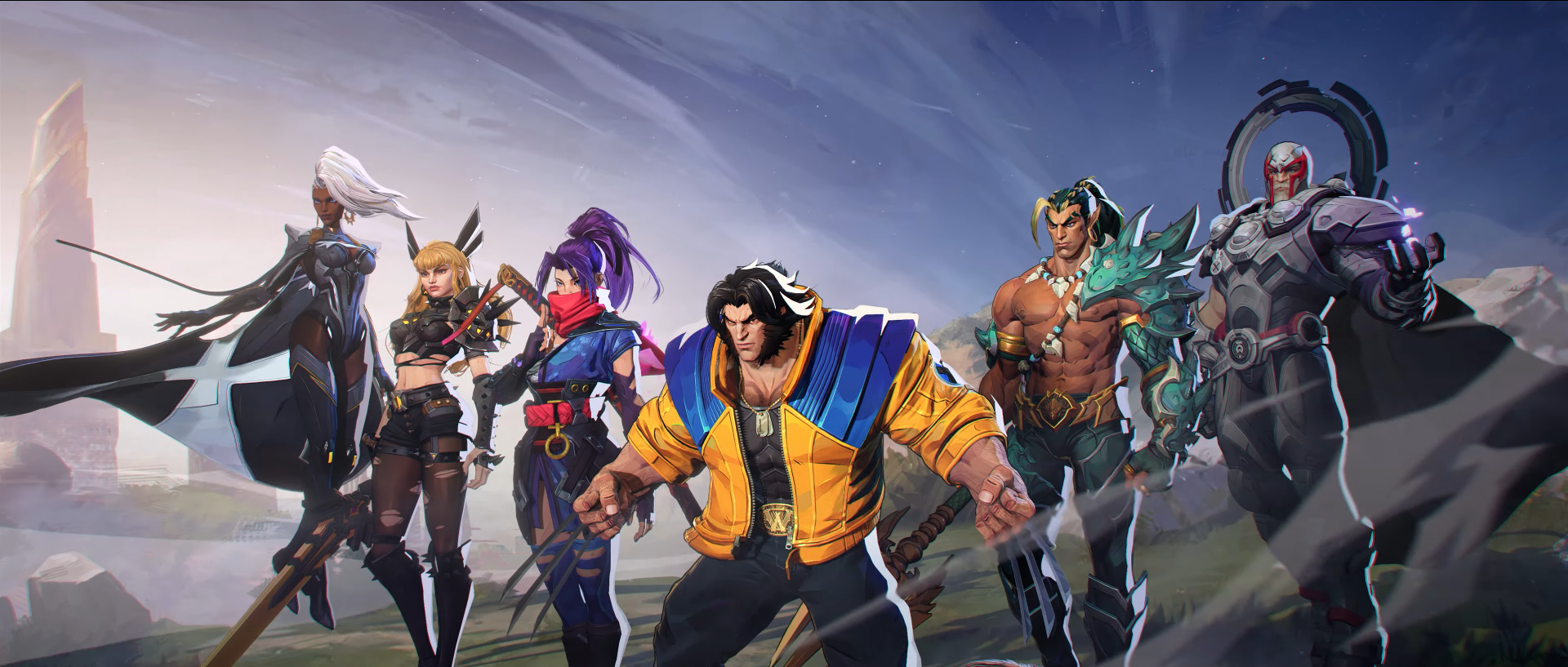 Marvel Rivals: HD Wallpaper Featuring Magneto, Magik, Psylocke, and Storm