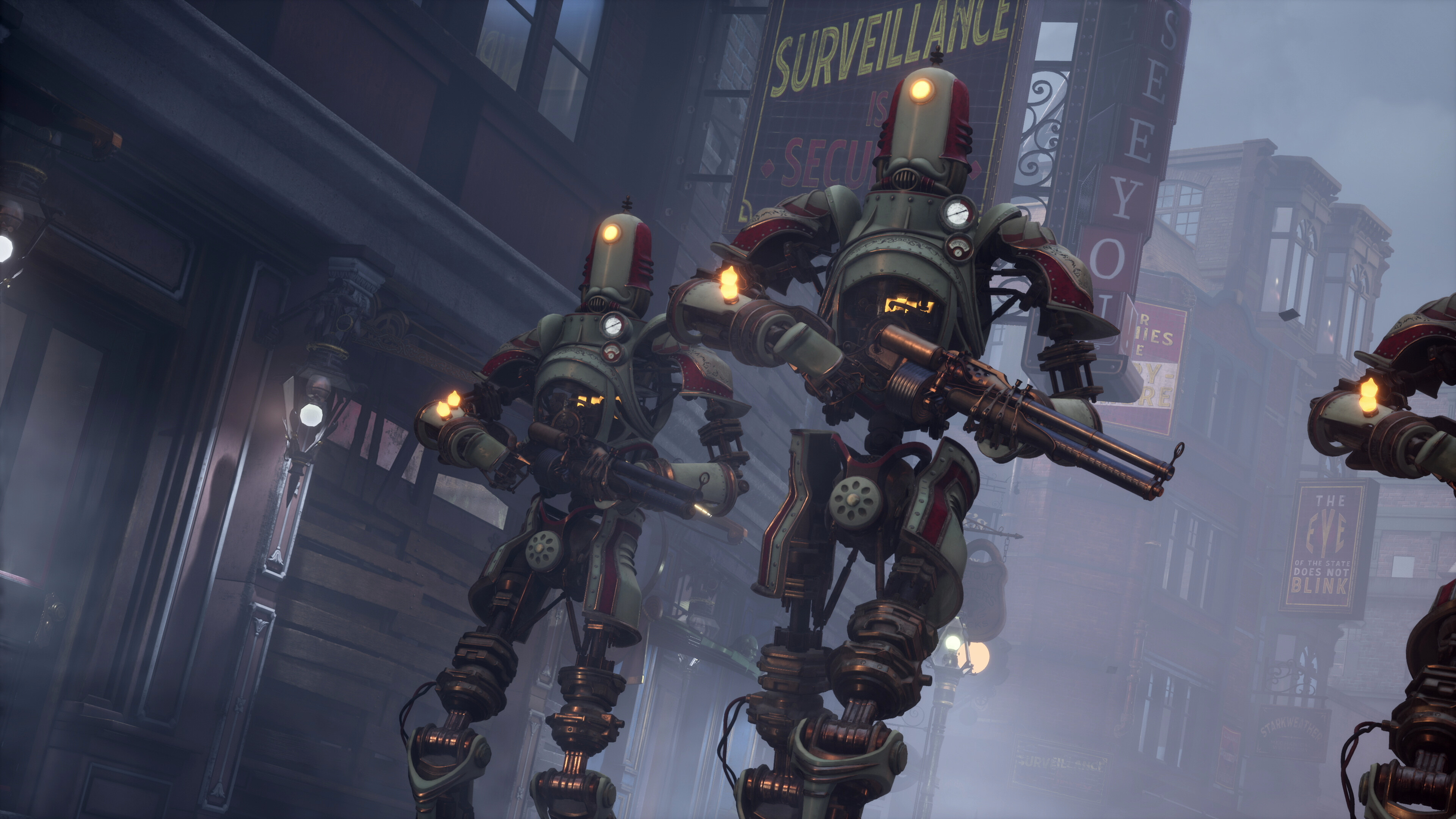 Clockwork Revolution: 4K Ultra HD Wallpaper of Robotic Guardians