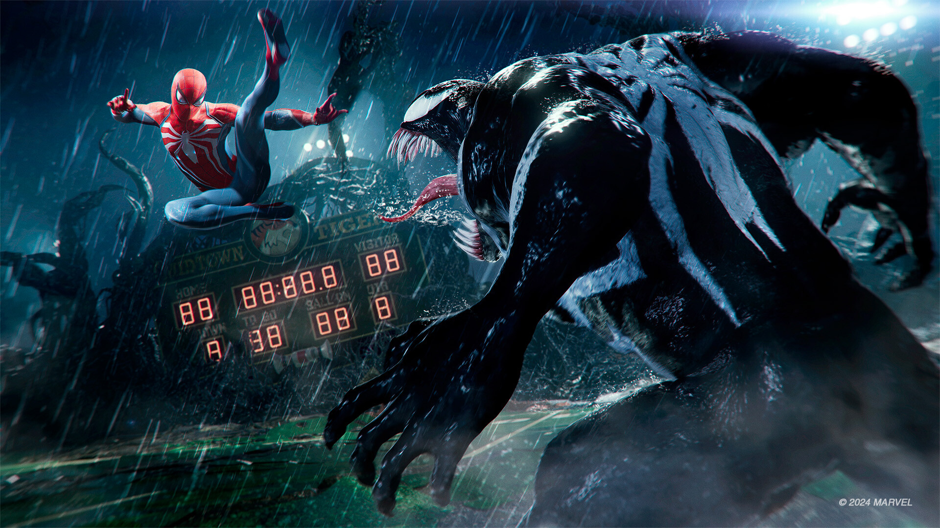 Marvel's Spider-Man 2 HD Wallpaper: Epic Showdown with Venom
