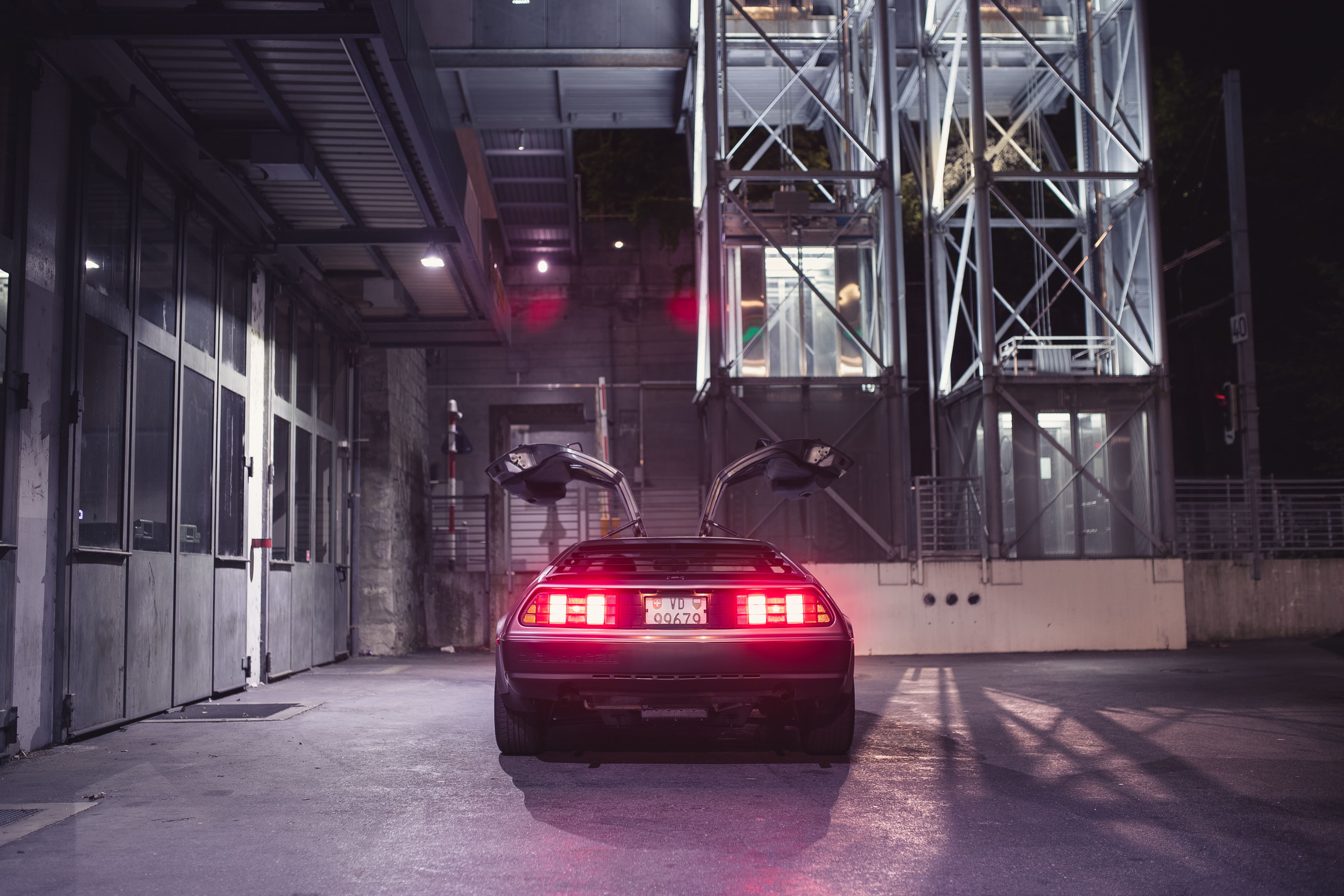 Download DMC DeLorean Car 4k Ultra HD Wallpaper