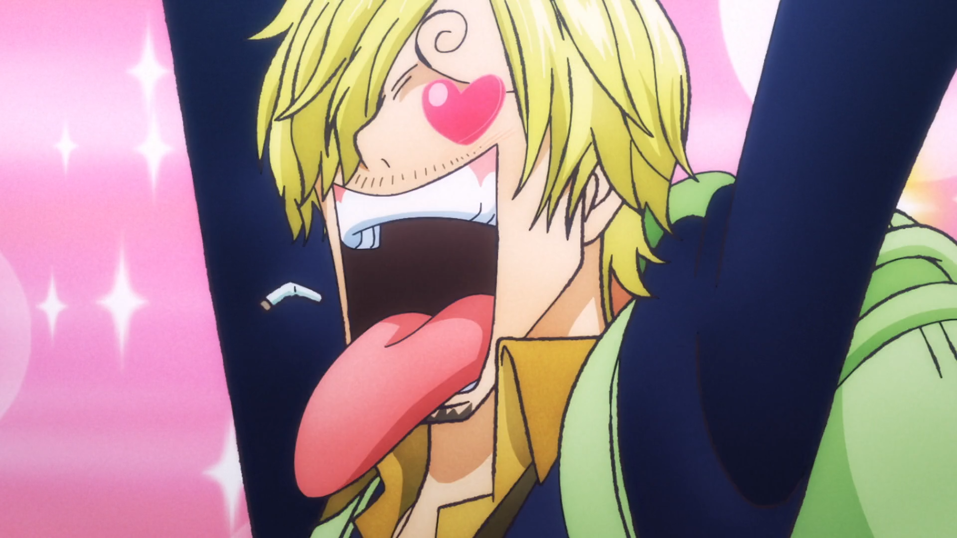 Sanji's Love-Struck HD Moment | One Piece Anime Wallpaper