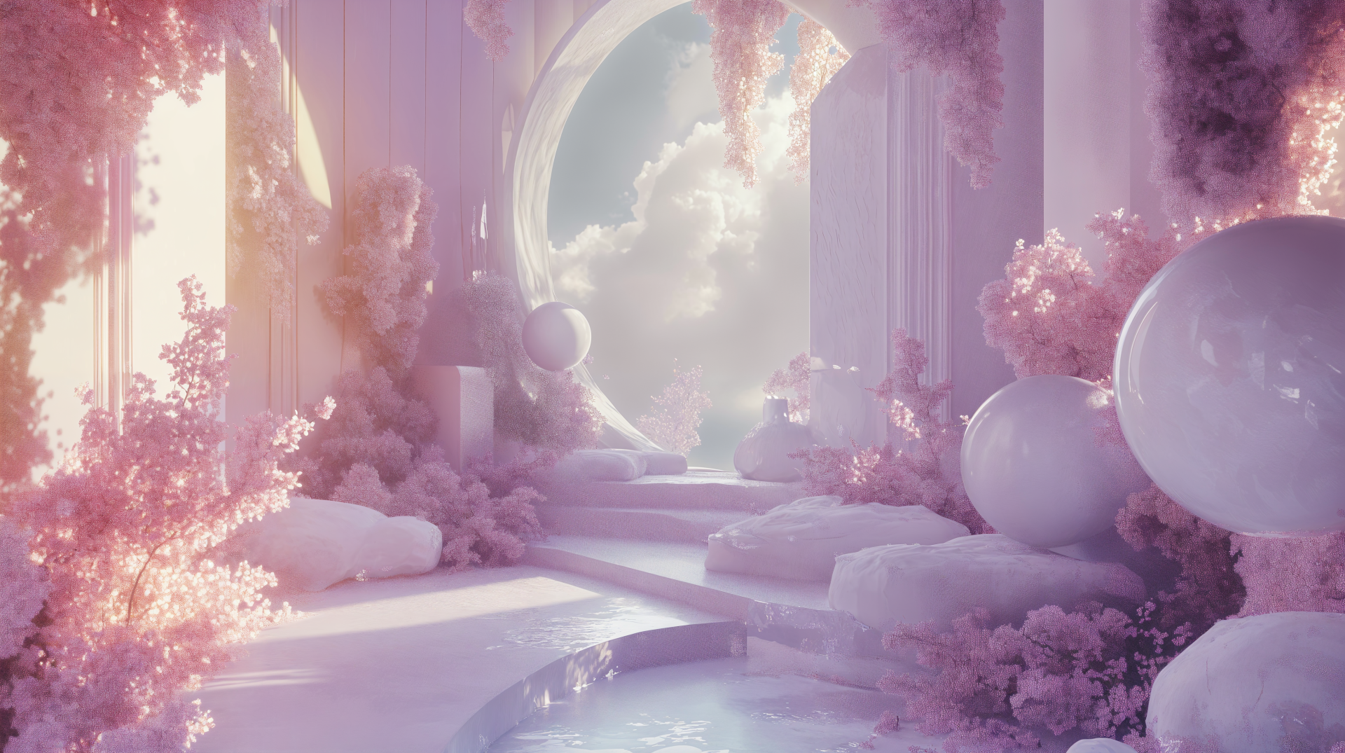 Ethereal Serenity: 4K Ultra HD Soft Aesthetic Wallpaper by robokoboto