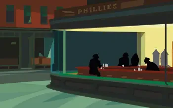 Edward Hopper Nighthawks At The Diner Wallpaper Nighthawk At The Diner