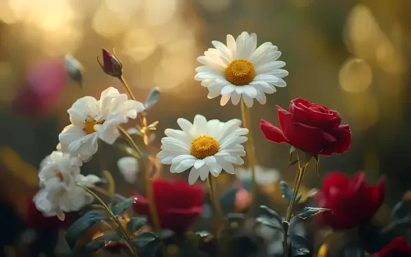 Download Flower Rose Daisy 4k Ultra HD Wallpaper by michaldunaj