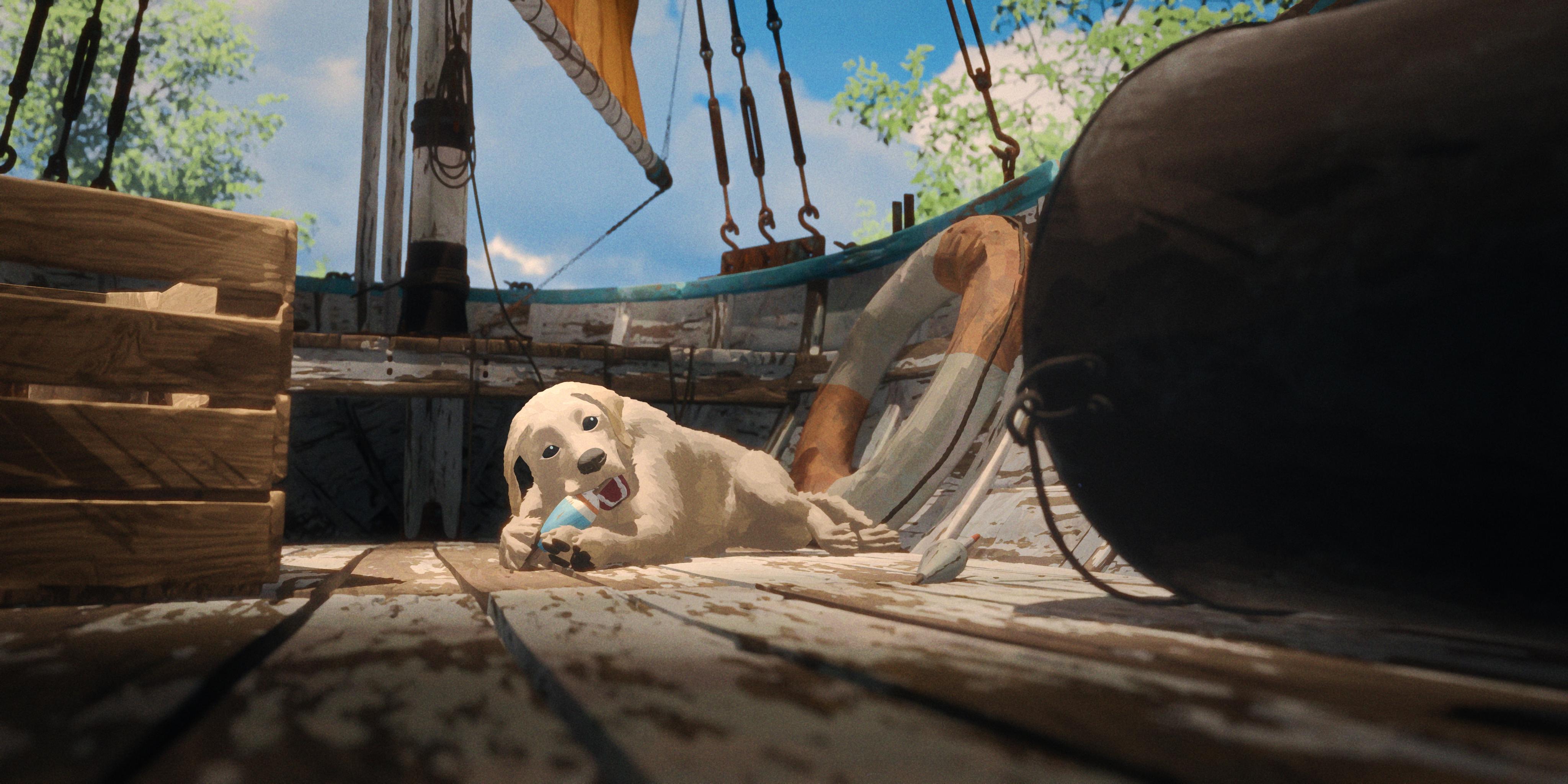 Flow (2024) - Adorable Pup HD Wallpaper