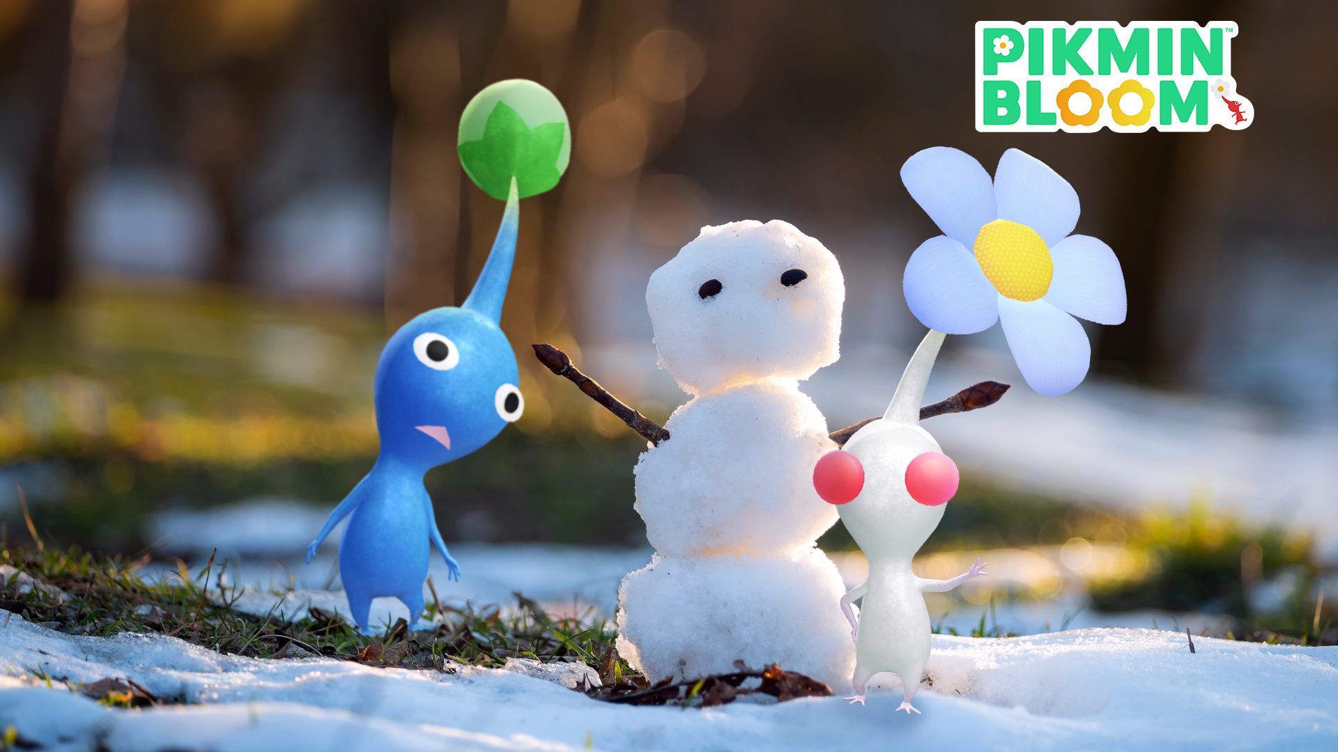 Pikmin Bloom HD Wallpaper: Winter Friends Blossom