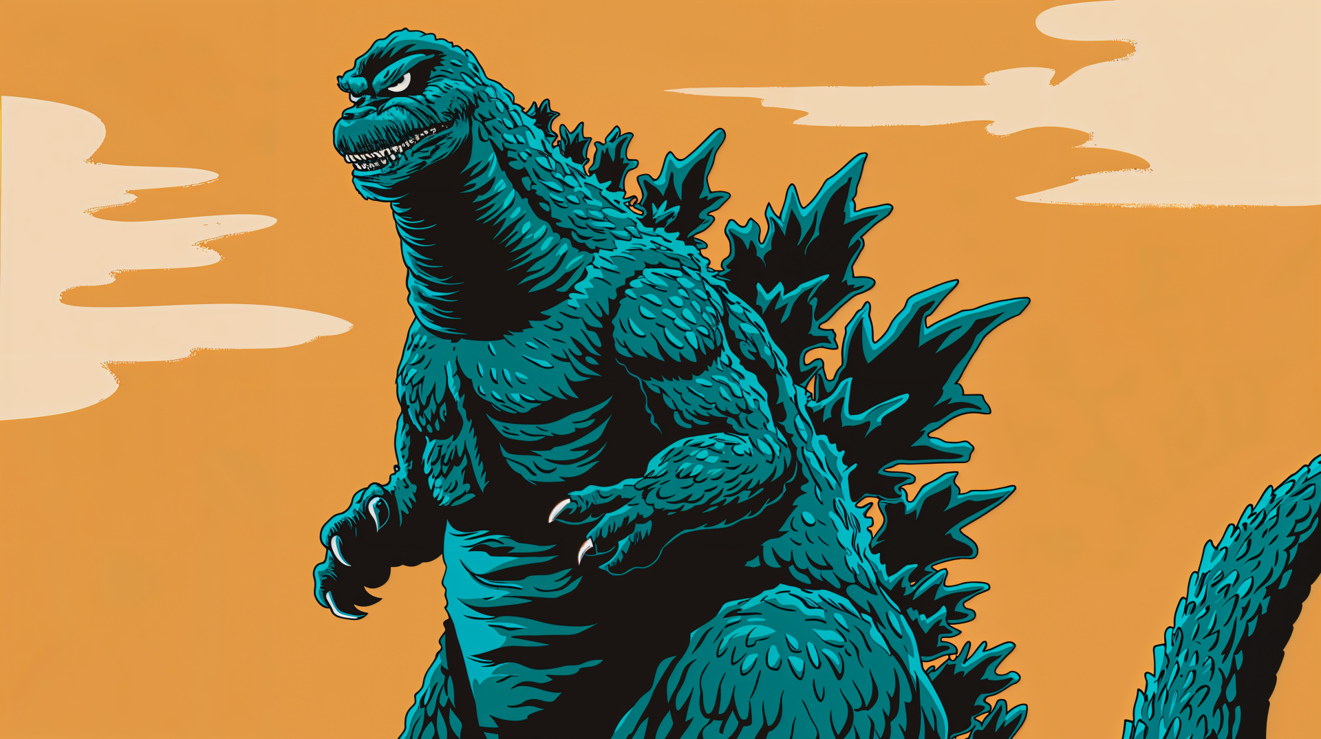 Godzilla: Stunning 4K Ultra HD Wallpaper by QuantumCurator