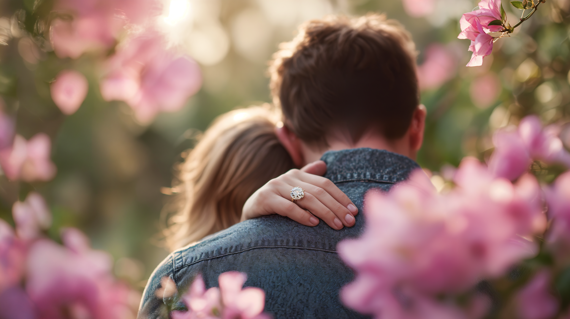4K Ultra HD Engagement Moment with Fiancé in Blooming Spring Setting by ...