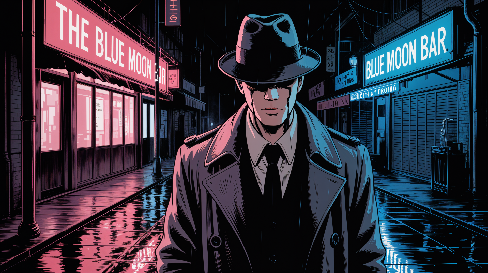 4K Ultra HD Manhwa Detective Noir Wallpaper by QuantumCurator