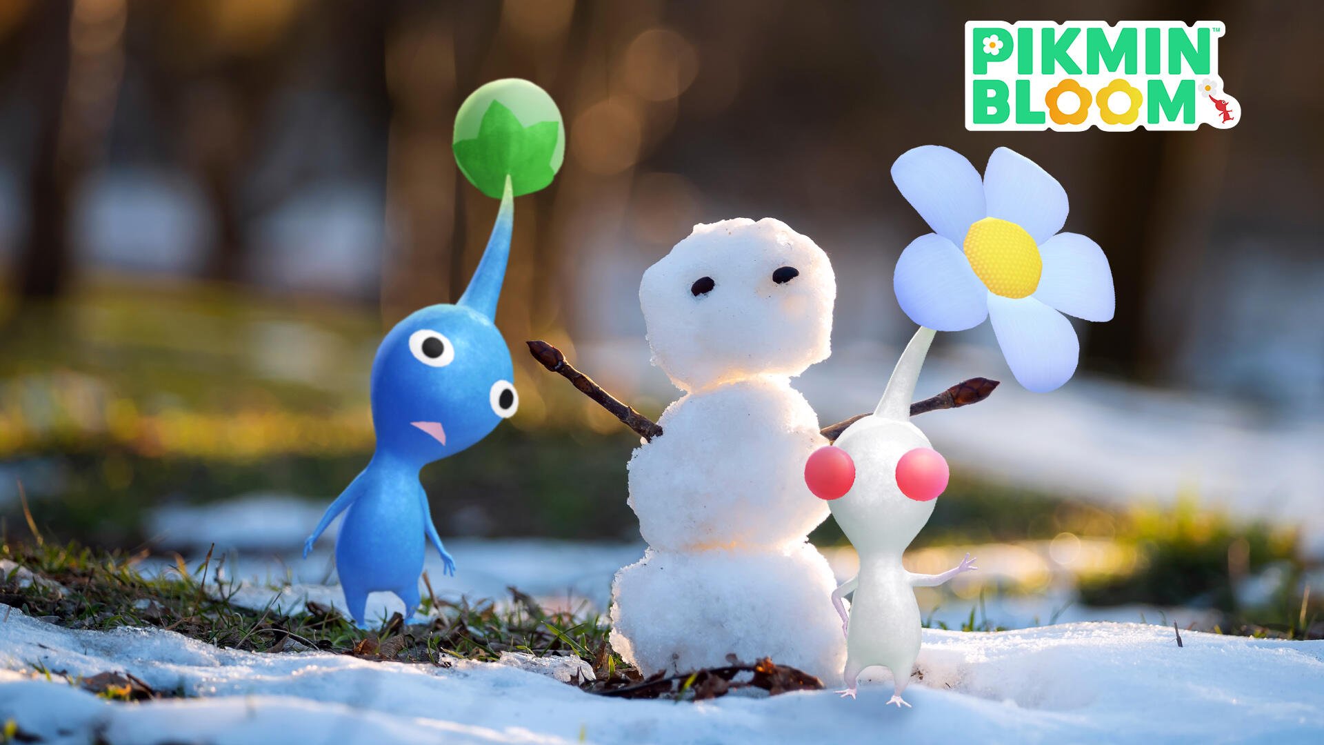 Pikmin Bloom HD Wallpaper: Winter Friends Blossom