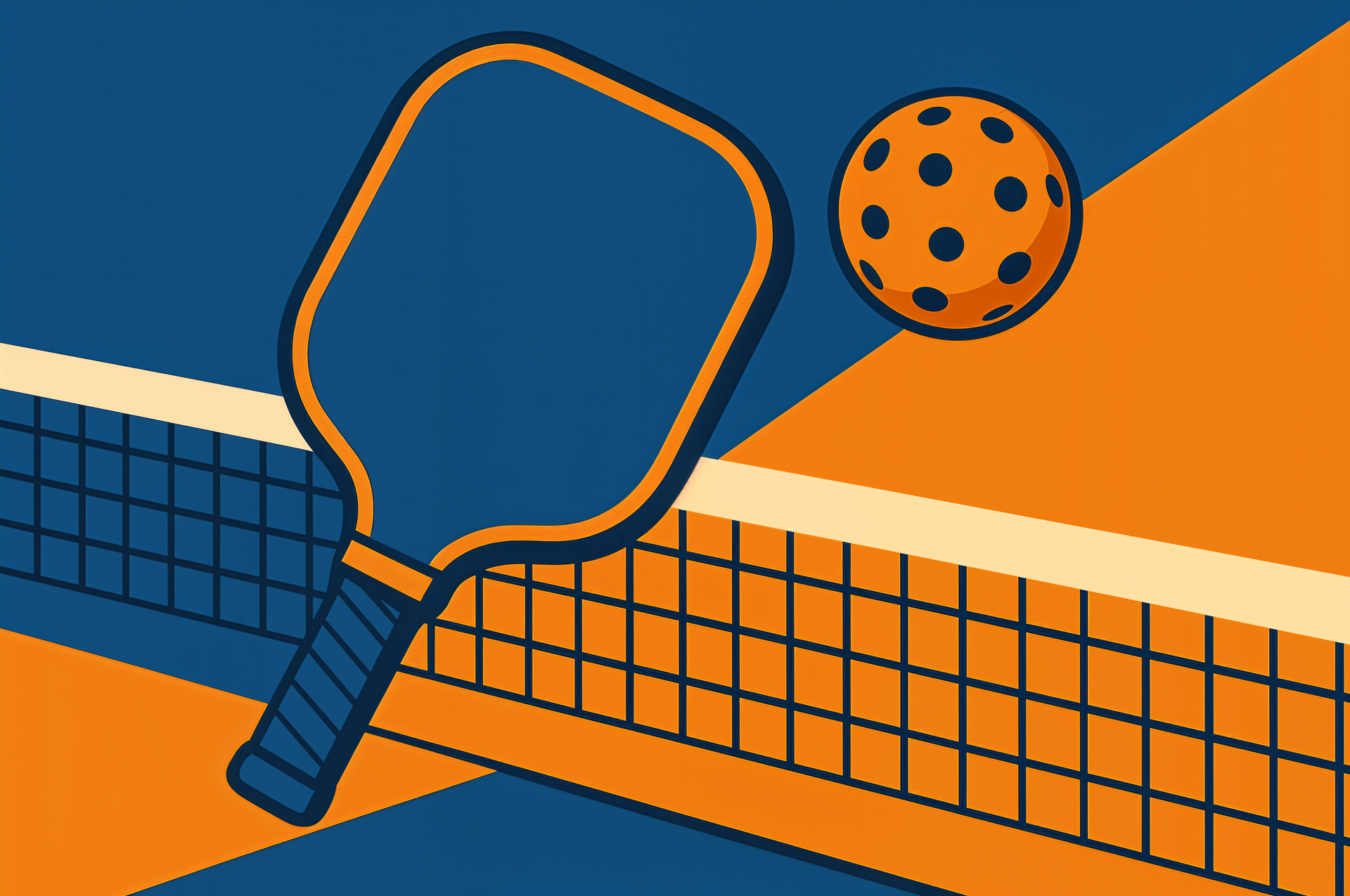 4K Ultra HD Pickleball Action: Vibrant Court and Paddle Artwork by QuantumCurator