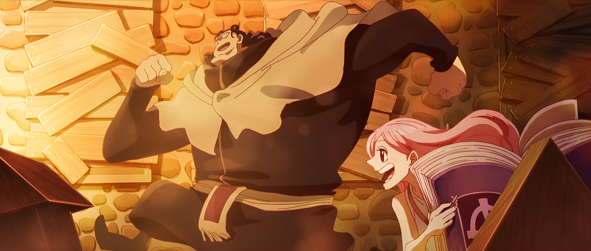 Epic One Piece Duo: Bartholomew Kuma & Jewelry Bonney HD Wallpaper