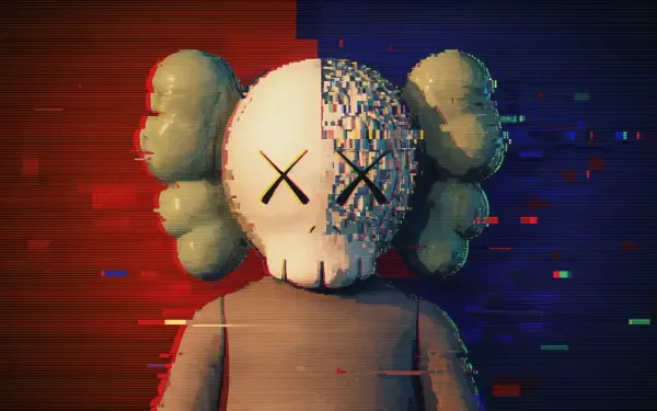 KAWS Icon in 4K Ultra HD – Bold Minimalist Wallpaper