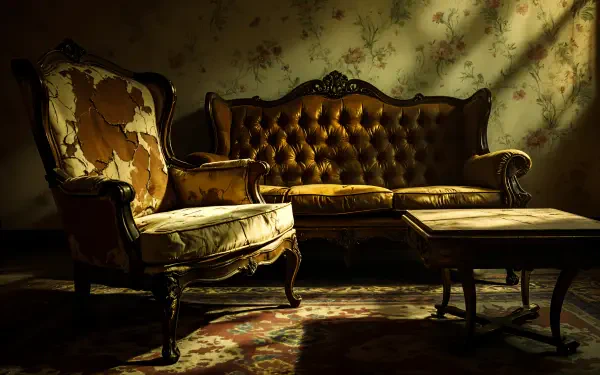 4K Ultra HD Antique Furniture Elegance Wallpaper by QuantumCurator